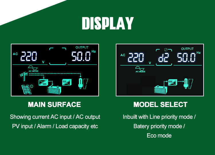 best pure sine wave inverter charger lcd display