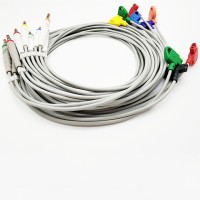 Quality Compatible HP Banana EKG Cables 10 Lead 4.0 AHA Machine Electrocardiograph for sale