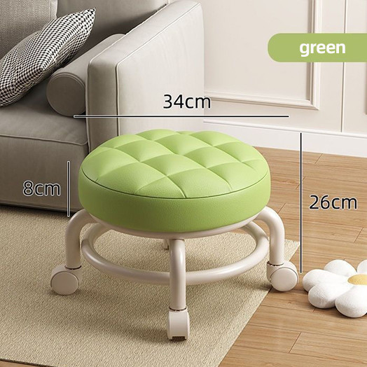 Quality Compact Space Saving Low Rolling Stool 26*34cm Soft Padded Seat for sale