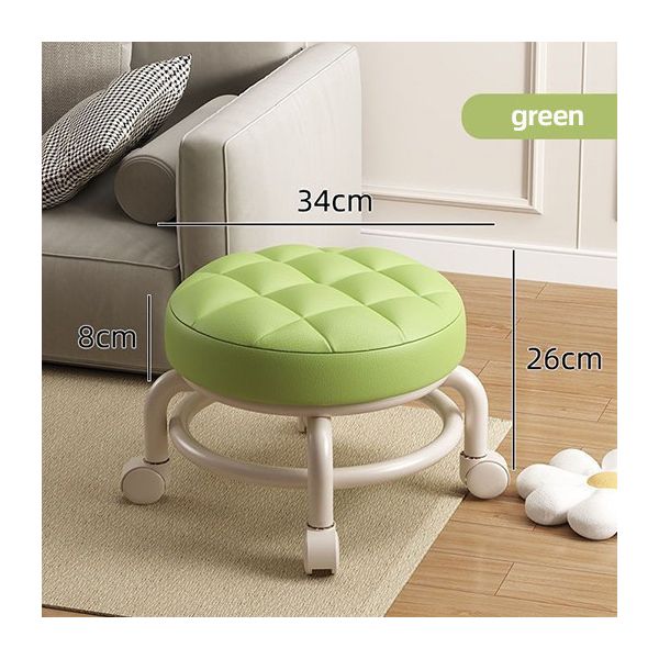 Quality Compact Space Saving Low Rolling Stool 26*34cm Soft Padded Seat for sale