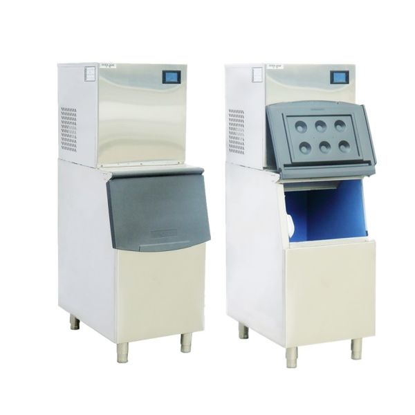Quality 560 * 820 * 1710MM Medium Size Automatic Ice Cube Machine Air / Water Cooling for sale