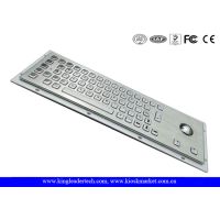 Quality Waterproof Kiosk Or Industrial Computer Keyboard With Flat Keys And Trackball for sale