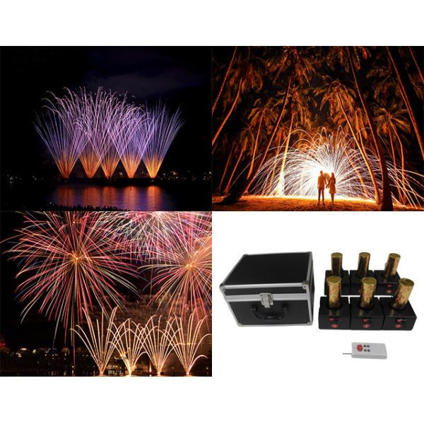 Quality IP55 High Voltage Electronic Ignition Double Wheel Fireworks Fountain Machine for sale