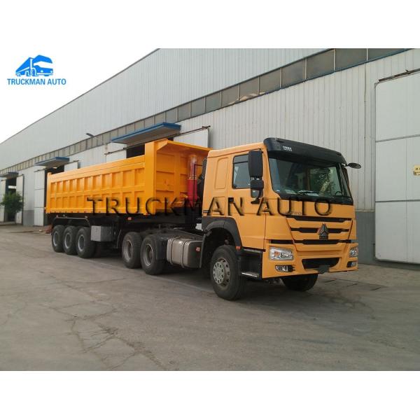 Quality Heavy Duty Semi Trailer Bottom Dump Truck 50 Tons With Hydraulic Lifting for sale