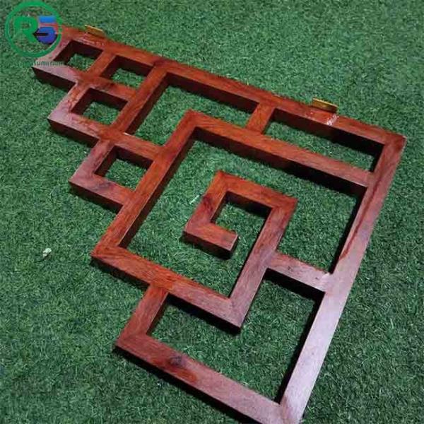 Quality Woodgrain Aluminum Window Grilles Round Metal Handicraft for sale