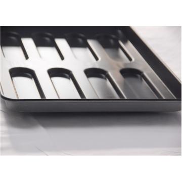 Quality Aluminum Steel 8 Cavity 530x380x40mm Hot Dog Bun Pan for sale