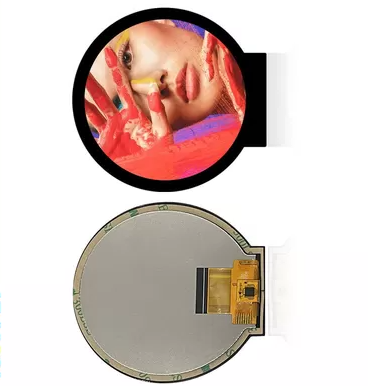 IPS Round TFT LCD Display side view with connector details