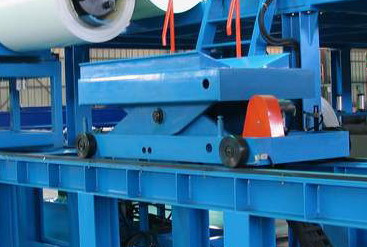 Quality 3 Phase 380V PLC Control Polyurethane Sandwich Panel Production Line 0.3mm-0.8mm Thickness for sale