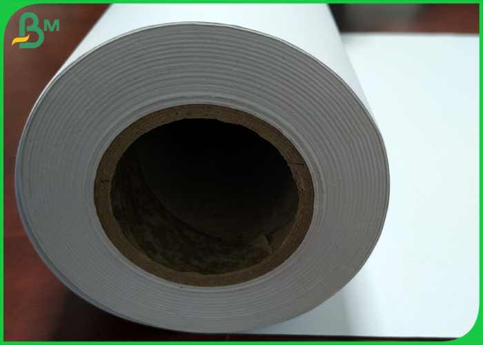 Eco - Friendly 100m 150m High Whiteness CAD Plotter Paper For Inkjet Printing