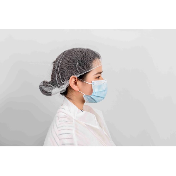 Quality Breathable Disposable Nylon Hairnet For Free Size Workwear Nylon Cap for sale