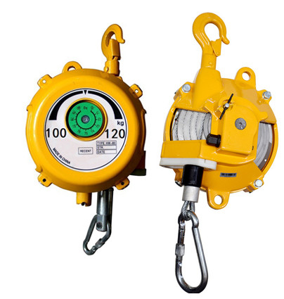 Quality Suspended 5kg Industrial Spring Balancer With Flat Type 1.5 Meters Wire Rope for sale