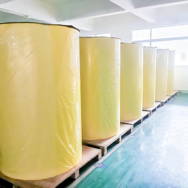 Quality Chemical Resistant Yellow Adhesive Coated Paper Anti Scratch Self Stick for sale