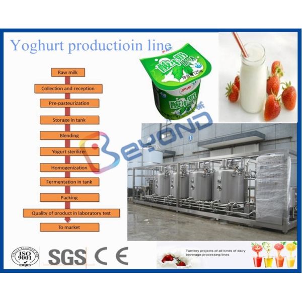 Quality Full Auto Milk Manufacturing Plant , Yoghurt Processing Line Yogurt Making for sale
