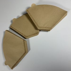 Quality Natural Unbleached Cone Coffee Filter Paper Bags 49x163 mm for sale