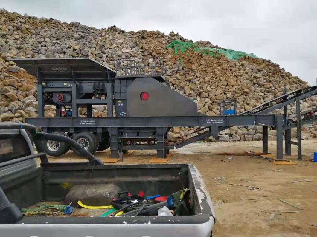 Cheapest Stone Primary Mobile Jaw Crusher with Belt Conveyor