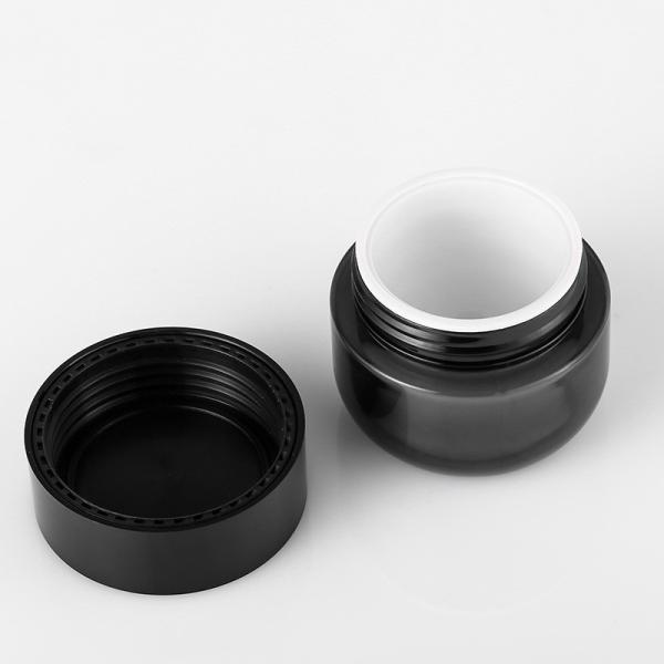 Quality Black Cream Packaging Jar Refillable Reusable For Lotions And Creams 4 Oz for sale
