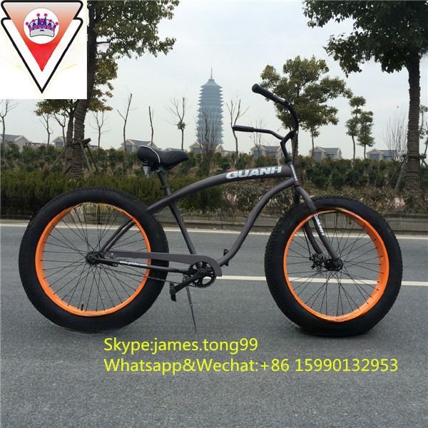 Quality Fat Beach Cruiser Bike with 26 Inch Snow Tires and Aluminum Alloy Frame in 2015 for sale