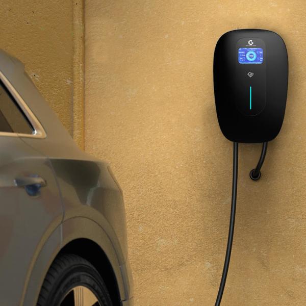 Quality 1 Or 3 Phase Commercial EV Charging Stations IP66 Black Smart Evse Charger For Tesla for sale