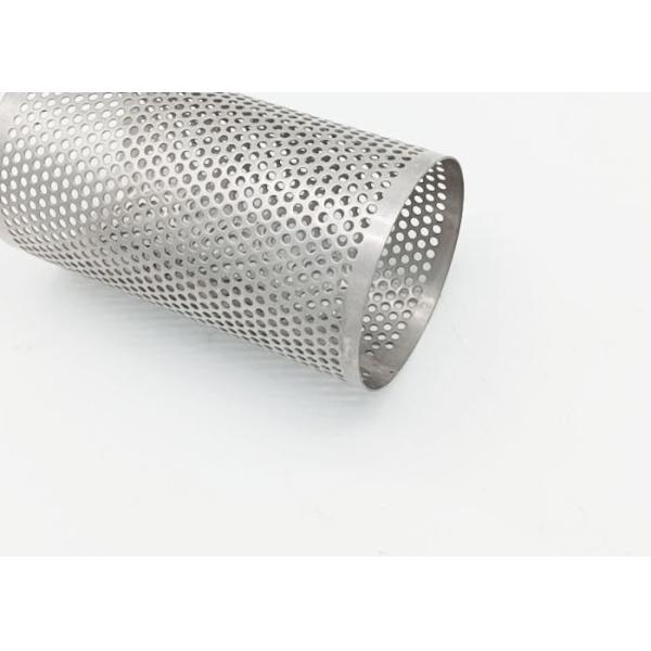 Quality 3mm Hole 304 SUS Perforated Metal Pipe , Water Filter Tube Welded for sale