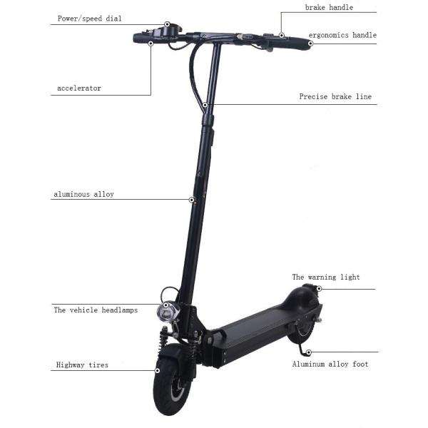 Quality Lightweight Folding Electric Mobility Scooters Black Folding Motorized Scooter for sale
