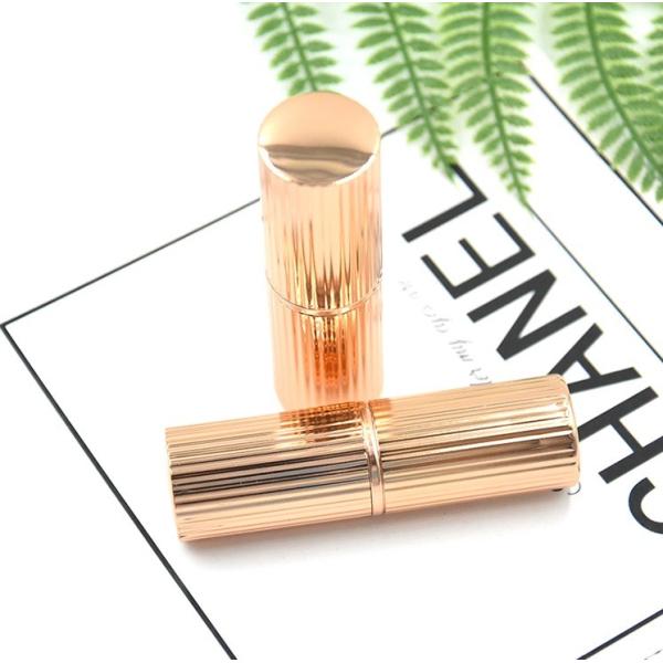 Quality SGS Screen Printing Round Gold Empty Lipstick Tubes Bulk 4g for sale