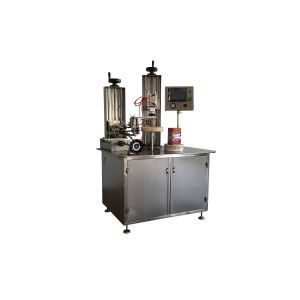 Quality Madicine Products Box Packing Stainless 15 Cans Per Min Tape Can Sealing Machine for sale