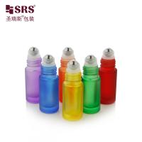 Quality Luxury Colorful Painted Matte Finished Glass Roller Ball Bottle Perfume Oil Bottles Roll On for sale