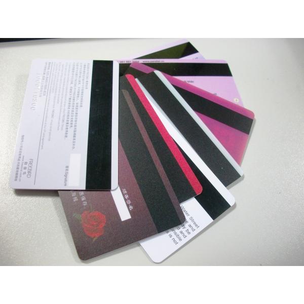Quality Transparent PVC Card with Magnetic Stripe For Bank Plastic Card Production for sale