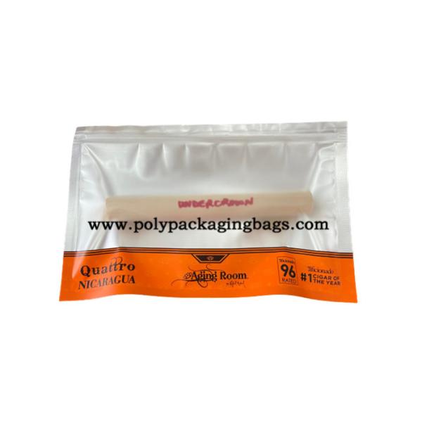 Quality Aluminum Foil Self Sealing Translucent Cigar Packaging Bag for sale