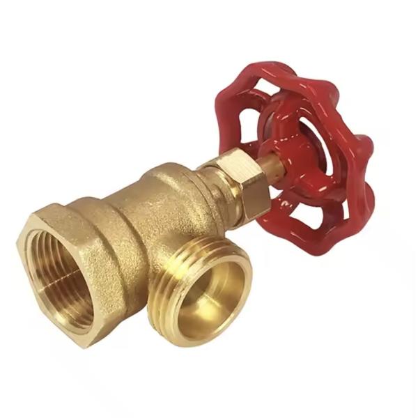 Quality High Quality Red Handwheel Globe Brass Boiler Drain Valve Stop for sale