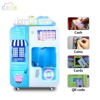 Quality Fully Automatic Cotton Candy Machine In Mall Customized Fairy Floss Vending for sale