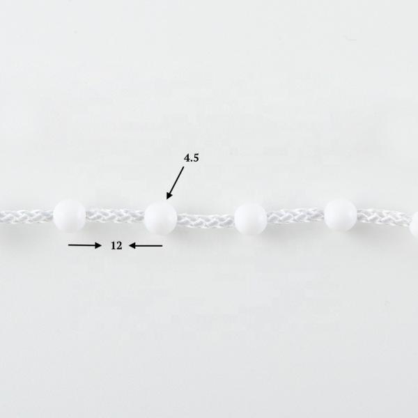 Quality White Plastic Curtain Chain for Roller Blinds Components Customized Length 4.5 for sale