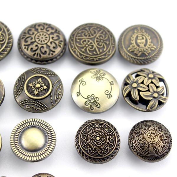 Quality Custom Embossed Metal Snap Buttons With Logo For Coats Clothes for sale