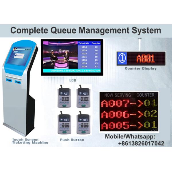 Quality Dustproof Multilingual Bank Queue Management System Ticket Dispenser for sale