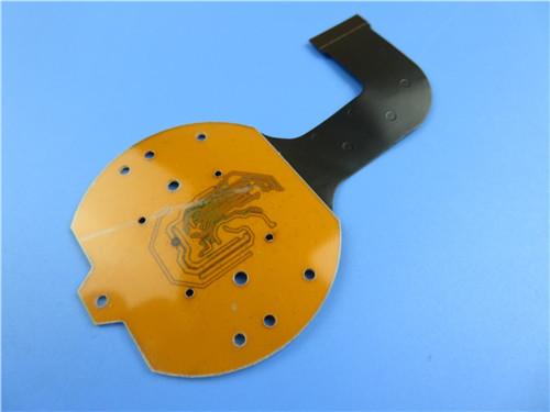 Quality Double Layer Flexible Printed Circuit (FPC) With Black Coverlay and FR4 as for sale