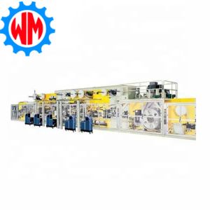 Quality High Speed Full Servo Sanitary Napkin Production Line PLC Control System Lower for sale