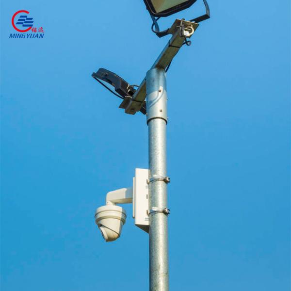 Quality Hexagonal CCTV Steel Pole Galvanized , Camera Heavy Duty Tow Pole for sale