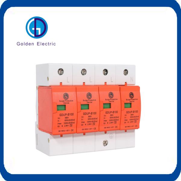 Quality 20ka Imax Solar System Grade B Class SPD Plugable Structure Lightning Arrester for sale