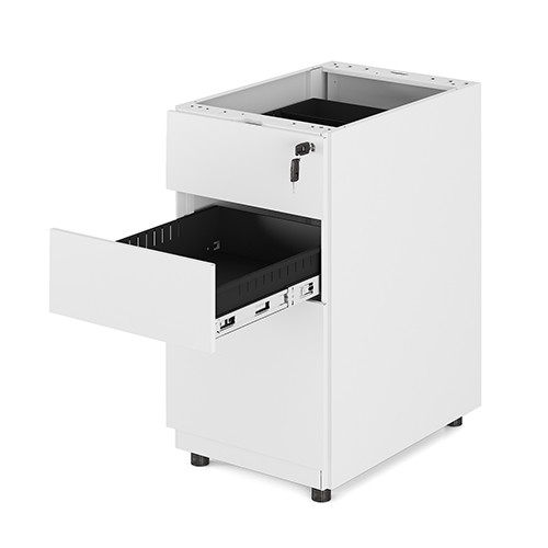 Quality A4 File 3 Drawer Fixed Pedestal Filing Cabinet Office Equipment for sale