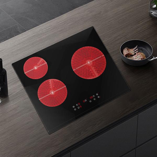 Quality Flat Touch Control Electric Hob , Ceramic 3 Zone Hob Countertop for sale