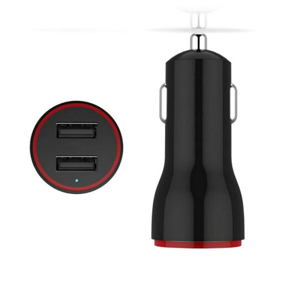 Quality Glowing LED 4.8A Fast Car Phone Charger USB Mini Car Charger Lighter for sale