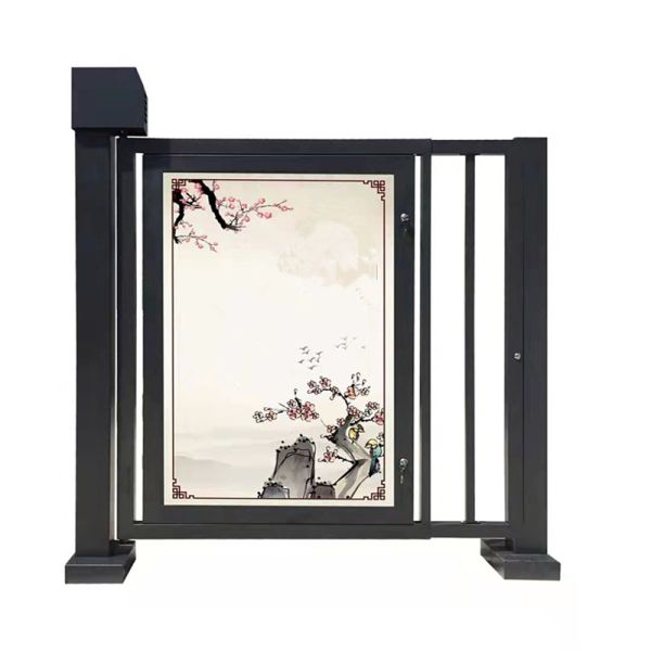 Quality Intelligent Community Swing Gate Advertising Door with Remote Control High Security Level and Customizable Head Thickness for sale