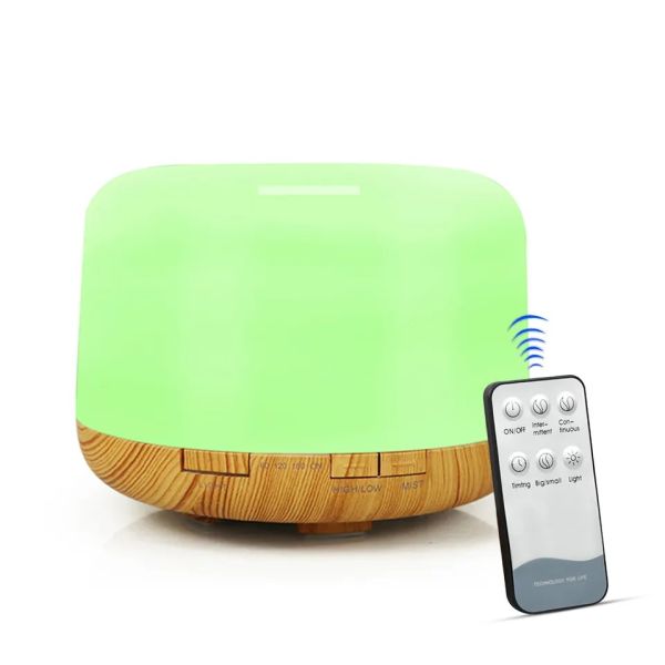 Quality Remote Control 500ml Aromatherapy Essential Oil Diffuser with LED Light Air for sale