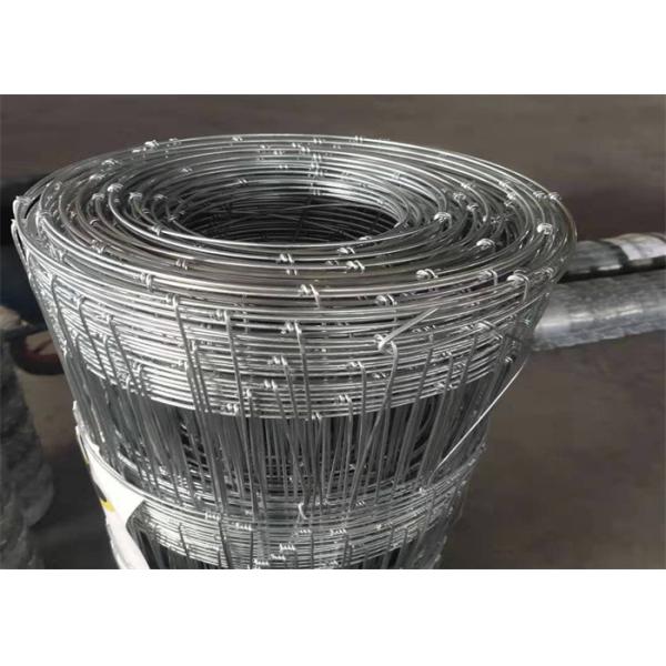 Quality Galvanized Iron Wire Farm Mesh Fence Silver Color With Hot Dipped Zinc Coating for sale