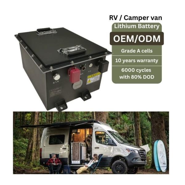 Quality High Performance 24V RV Battery Camper Van Lithium Battery Lightweight Fast Charging for sale