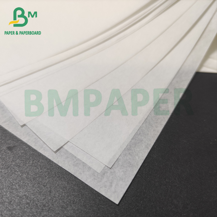 50 Gram 60 Gram Natural White Greaseproof Paper For Oil Food Stuff