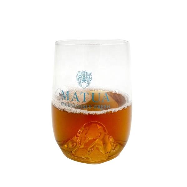 Quality 14 Oz Whiskey Glasses With Creative Ice Montain Bottom for sale