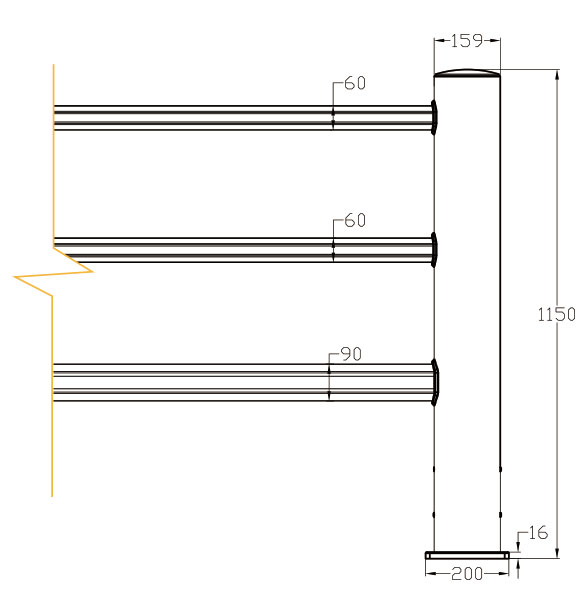 Flexible Pedestrian Barrier  Anti-Collision Guardrails Warehouse Safety Barrier Traffic Guardrails