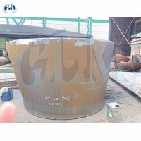 Quality SA516 Gr70 Bottom ID 3300MM Conical Tank Heads Thickness 74mm for sale