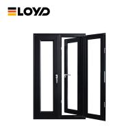 Quality Industrial Aluminum Double Glass Windproof Casement Windows Replacement For for sale